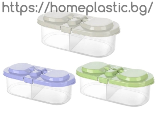 Кутия за сухи храни Titiz с 2 отделения 0600 мл от Homeplasticbg